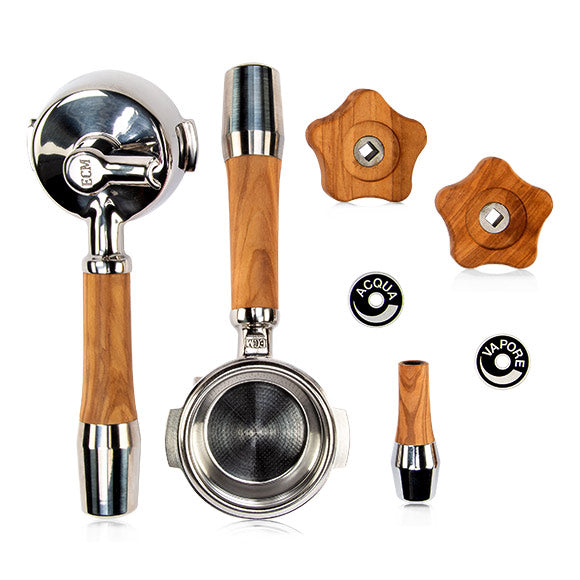 ECM Olive Wood Portafilter Rotary Set with ECM Logo - 89487 – Espresso ...